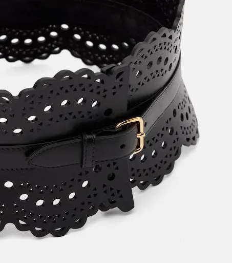 Alaïa Vienne Wave Leather Belt
