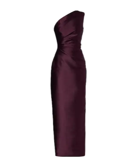 Solace London Kira One-shoulder Gathered Gown