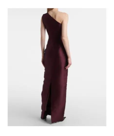 Solace London Kira One-shoulder Gathered Gown