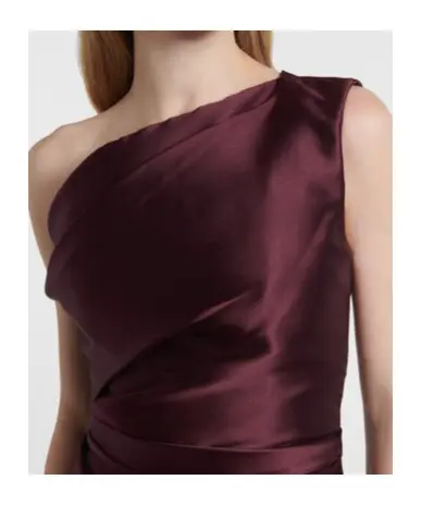 Solace London Kira One-shoulder Gathered Gown