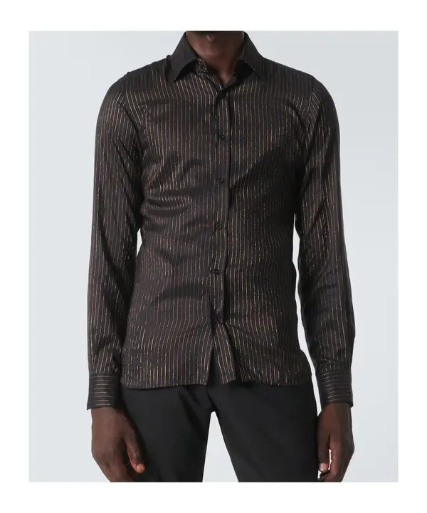 TOM FORD Pinstripe Silk Shirt