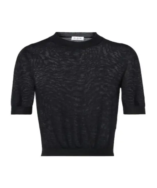 Alaïa Cropped Cashmere Knit Top