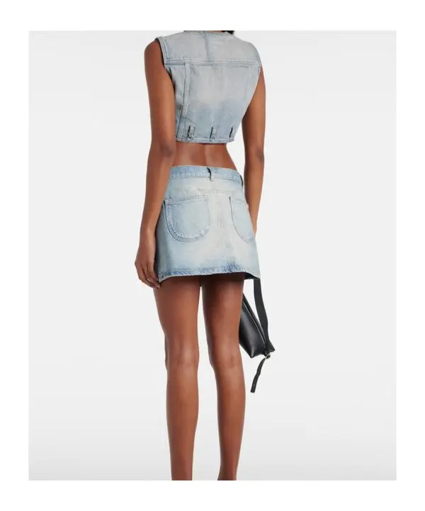 COURREGES Cropped Denim Vest
