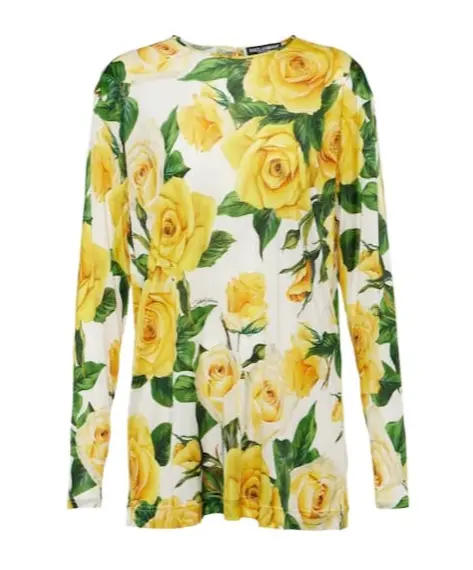 Dolce & Gabbana Floral Long Sleeve T-shirt