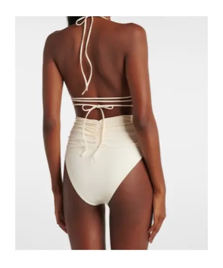 Magda Butrym Floral Appliqué High-rise Bikini Bottoms