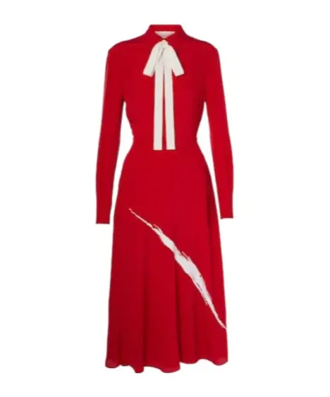 Valentino Garavani Crepe Midi Dress With Bow Detail