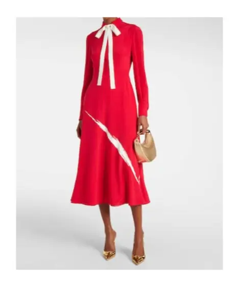 Valentino Garavani Crepe Midi Dress With Bow Detail