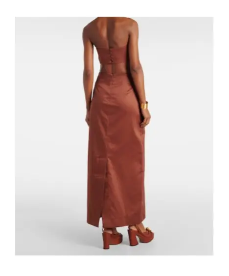 ADRIANA DEGREAS Solid Cotton Maxi Skirt