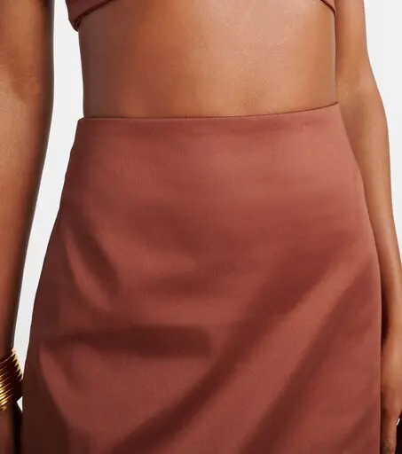 ADRIANA DEGREAS Solid Cotton Maxi Skirt