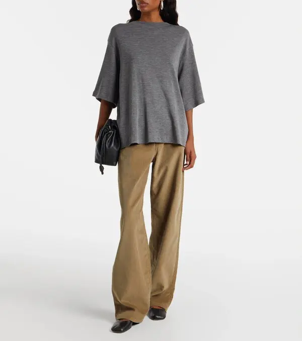 RÓHE High-waisted Wide-leg Casual Pants