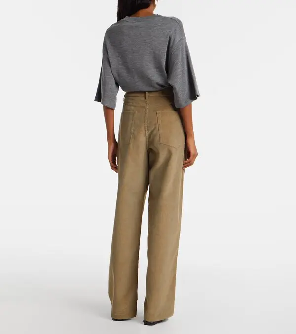 RÓHE High-waisted Wide-leg Casual Pants