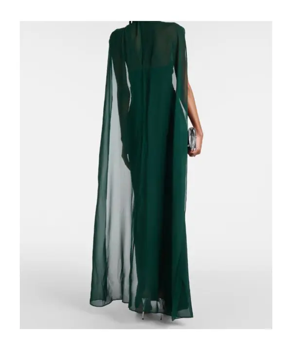 Roland Mouret Draped Cape Effect Maxi Dress