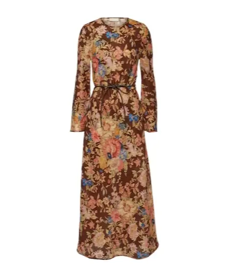 Zimmermann August Floral Linen Maxi Dress