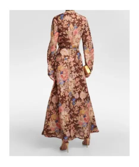 Zimmermann August Floral Linen Maxi Dress