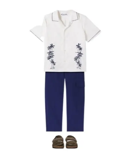 Bonpoint Embroidered Cotton Poplin Shirt