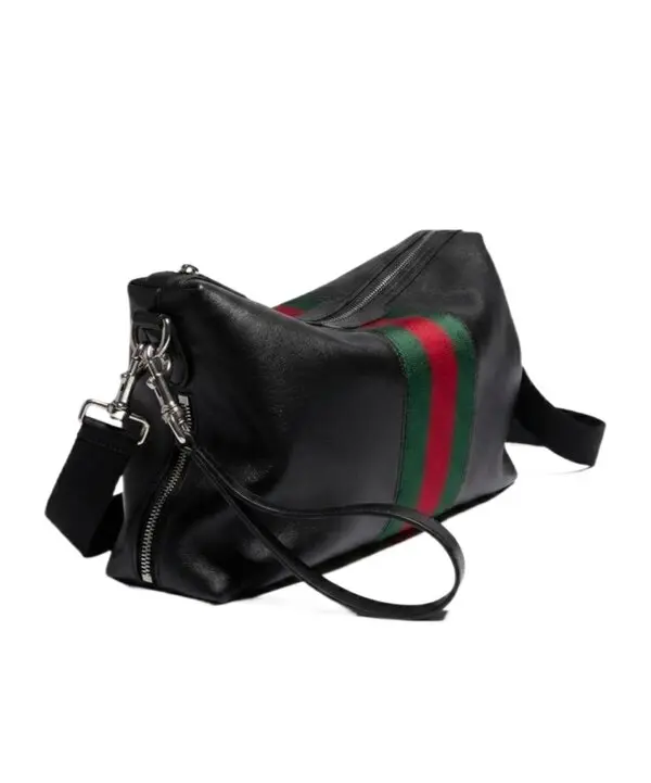 Gucci Mega Web Trademark Medium Crossbody Bag - Black