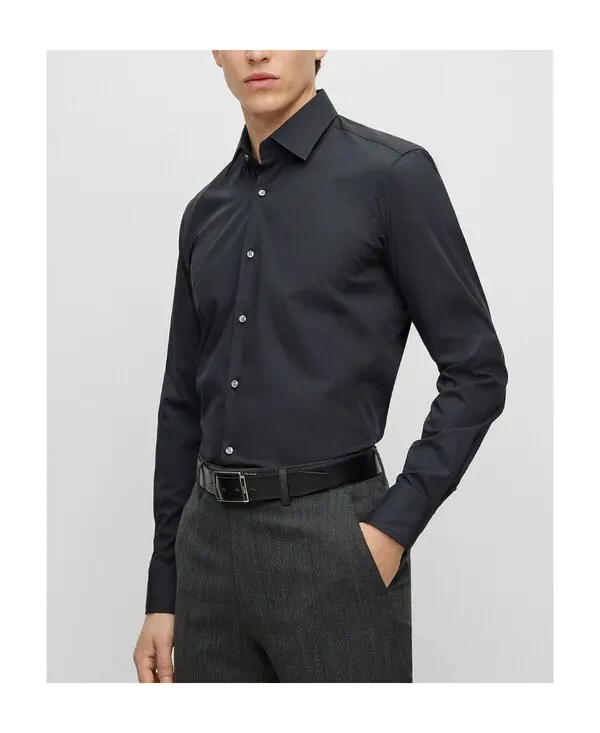 Hugo Boss Classic-collar Poplin Shirt