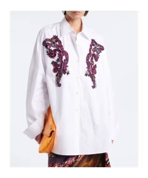Dries Van Noten Embellished Cotton Shirt