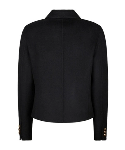 Max Mara Long-sleeve Casual Jacket With Button Details - Black