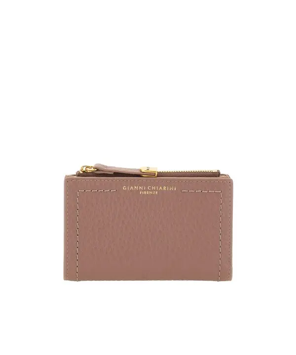 GIANNI CHIARINI Bubble Zip Card Wallet - Brown