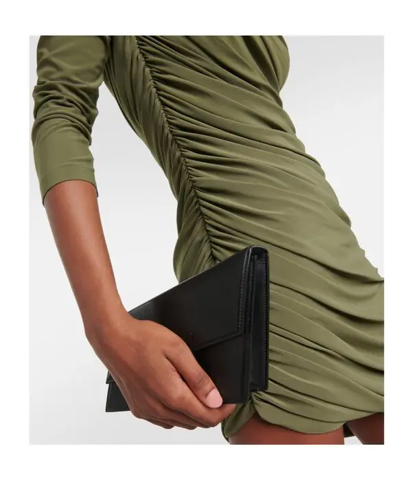 Norma Kamali Diana Asymmetric Ruched Minidress