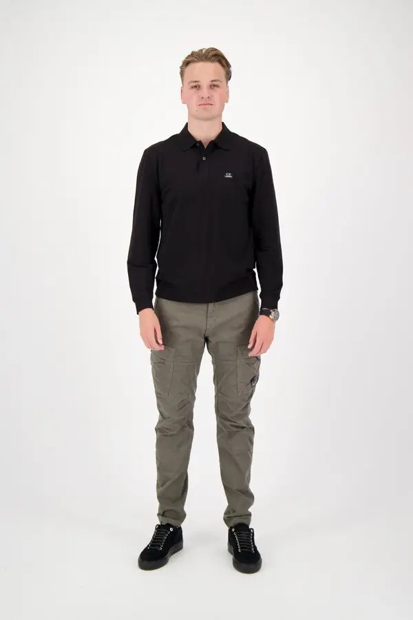 C.P. COMPANY Logo-embroidered Polo Shirt