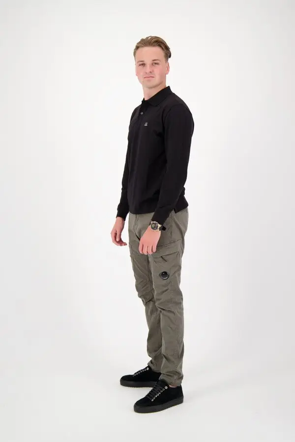 C.P. COMPANY Logo-embroidered Polo Shirt