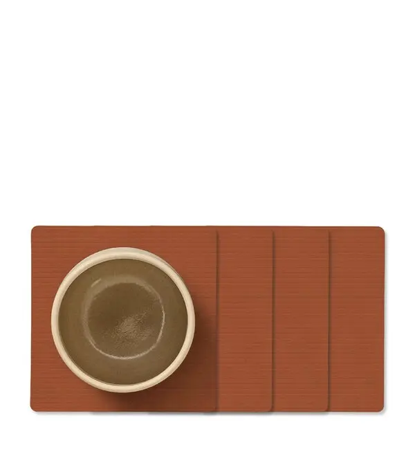 LIND DNA Square Corduroy Coasters - Orange