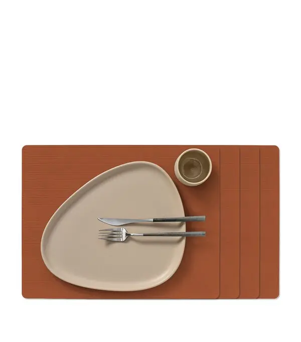 LIND DNA Large Square Corduroy Placemat - Orange
