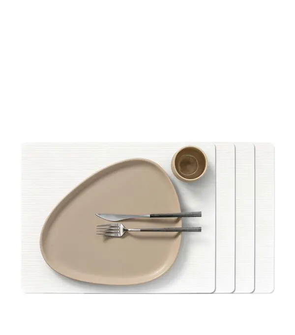 LIND DNA Large Square Corduroy Placemat - White