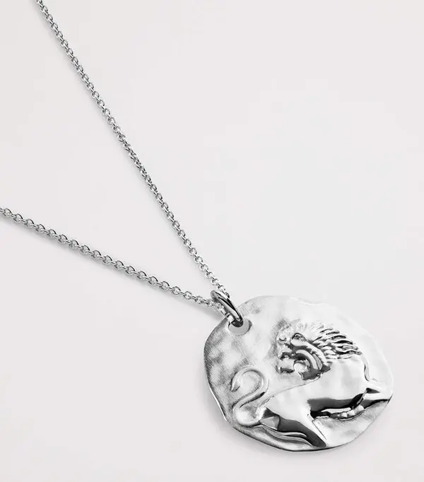 Monica Vinader Sterling Leo Zodiac Pendant Necklace - Silver