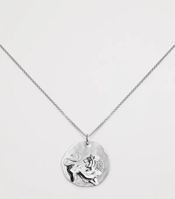 Monica Vinader Sterling Leo Zodiac Pendant Necklace - Silver