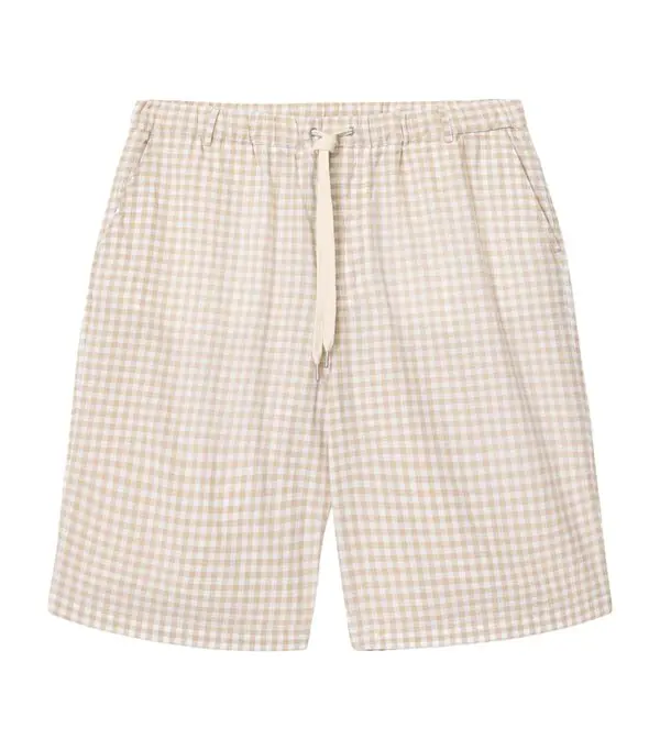 ALLSAINTS Rockland Organic Cotton Gingham Shorts