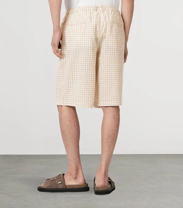 ALLSAINTS Rockland Organic Cotton Gingham Shorts