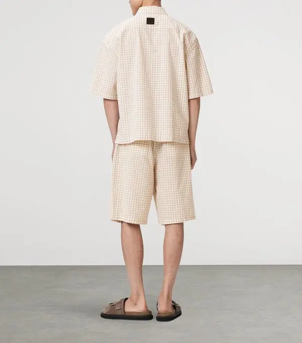 ALLSAINTS Rockland Organic Cotton Gingham Shorts