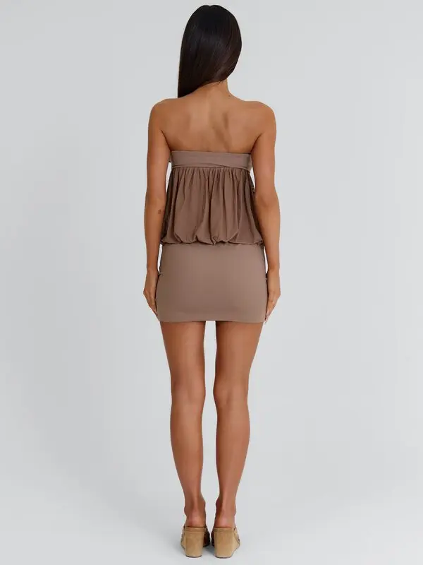 OUTCAST Teegan Mini Dress Taupe