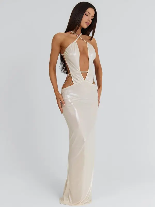 OUTCAST Maddison Maxi Dress - Gold