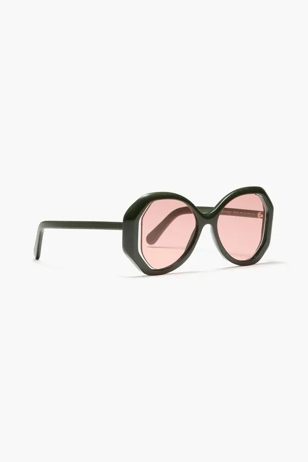Zimmermann Hexagonframe Acetate Sunglasses - Forest Green