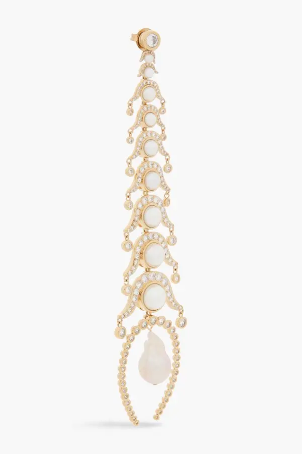 Zimmermann Tone, Freshwater Pearl And Crystal Earrings
