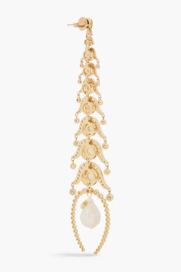 Zimmermann Tone, Freshwater Pearl And Crystal Earrings