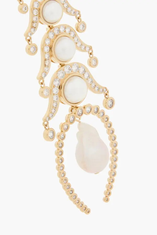 Zimmermann Tone, Freshwater Pearl And Crystal Earrings