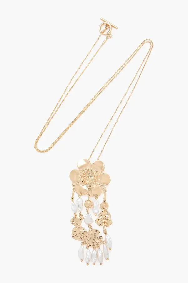 Zimmermann Tone Freshwater Pearl Necklace - Gold