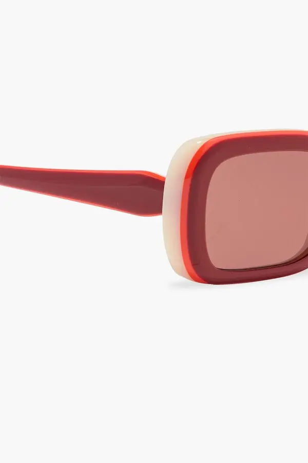 Zimmermann Rectangleframe Acetate Sunglasses - Claret