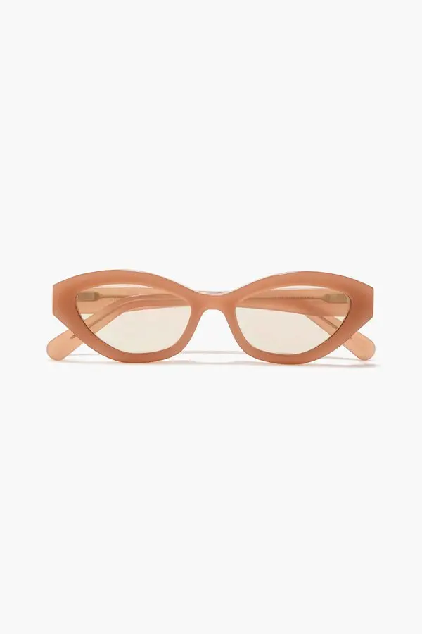 Zimmermann Ovalframe Marbled Acetate Sunglasses - Camel