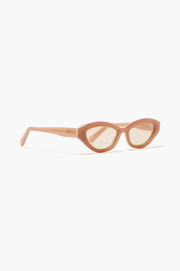 Zimmermann Ovalframe Marbled Acetate Sunglasses - Camel