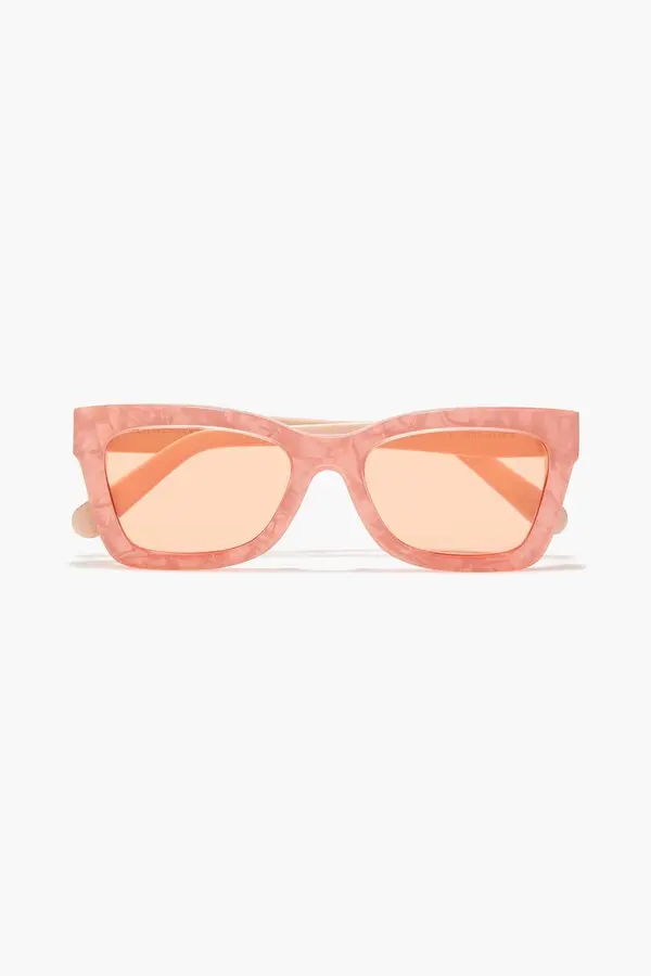 Zimmermann Cateye Marbled Acetate Sunglasses - Peach