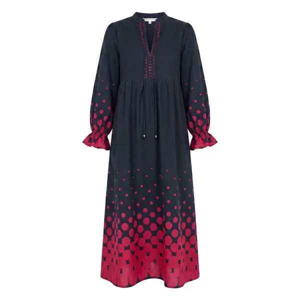 Adrift Clothing Tanya Gathered Maxi Dress - Blue