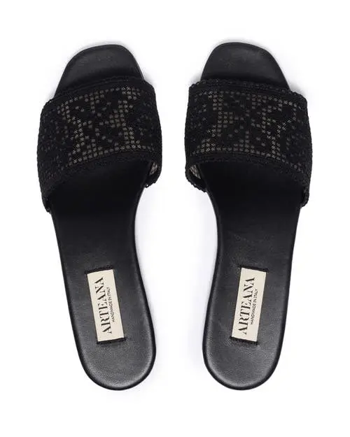 ARTEANA Clio Flat Slide - Black