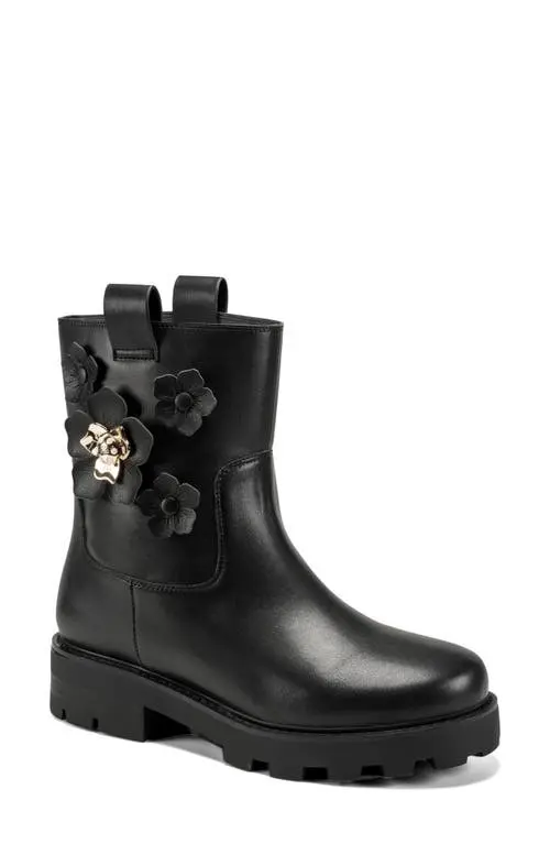 Karl Lagerfeld Paris Medina Lug Sole Bootie - Black/black