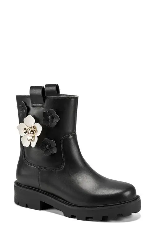 Karl Lagerfeld Paris Medina Lug Sole Bootie - Black/cream